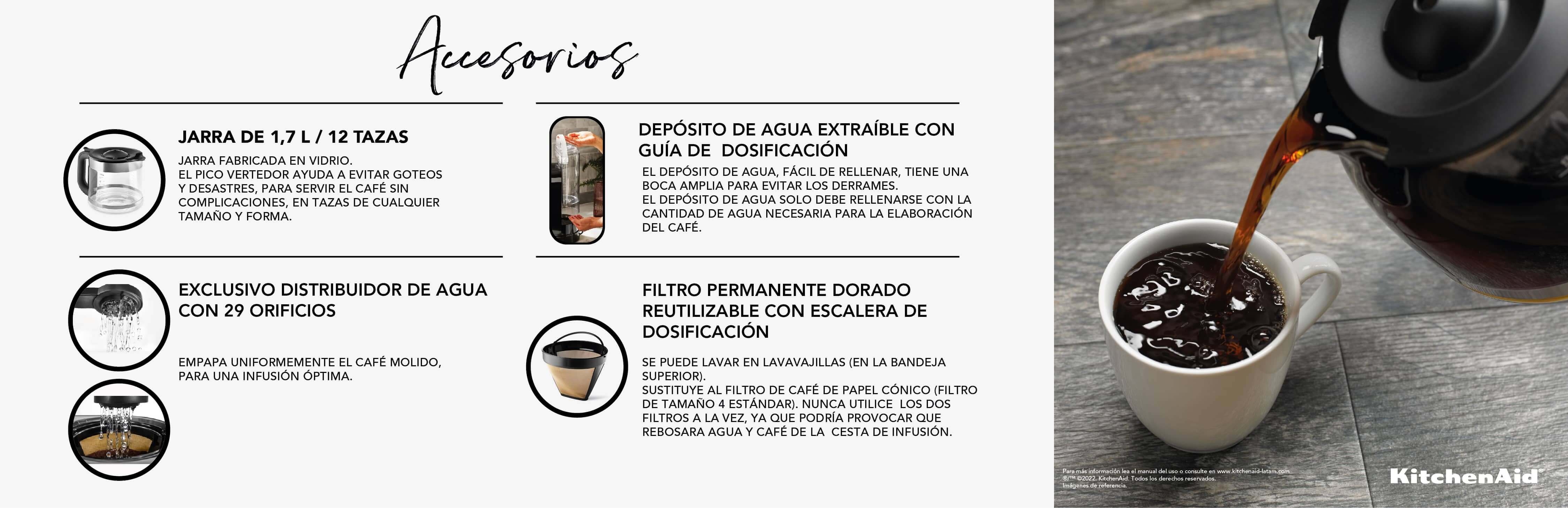 Cafetera con Filtro KitchenAid 12 Tazas con Encendido Programable ...