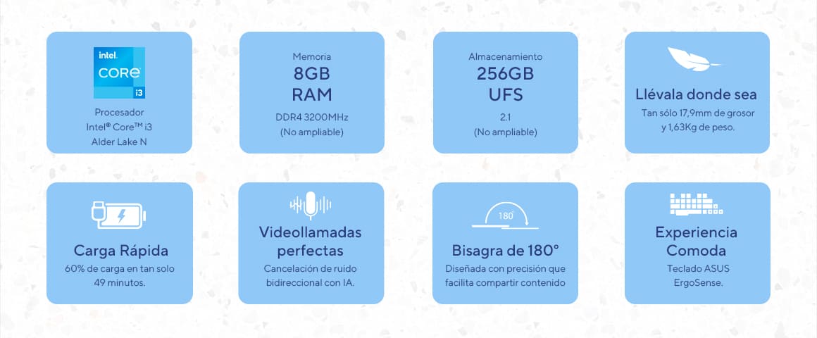 Laptop ASUS Vivobook Go 15 Intel Core i3 8GB 256GB 12va gen 15.6 ...